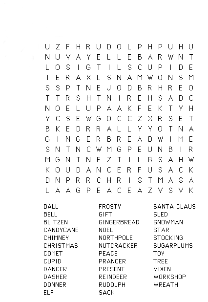 Christmas Word Search christmas-word-search