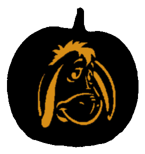 Eeyore Pumpkin Stencil