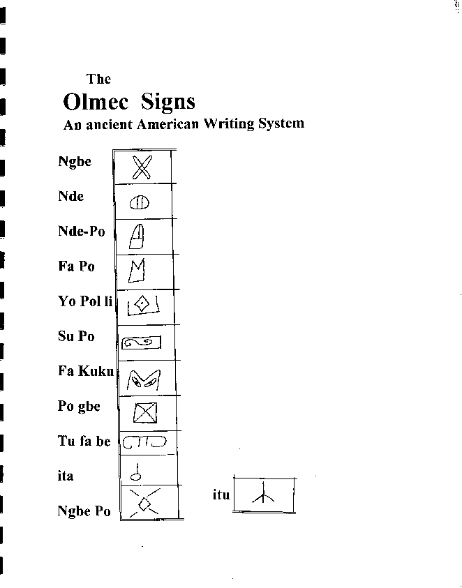 Olmec Glyphs