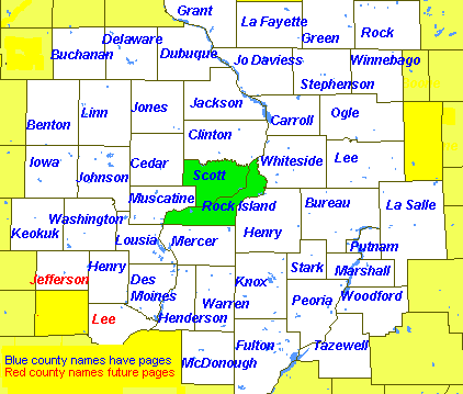 Quad City Area County Map Directions And Maps