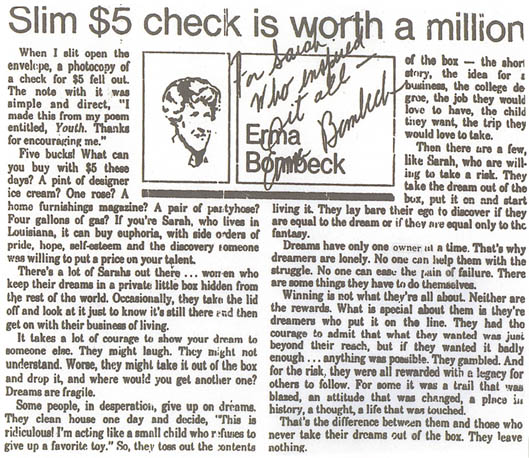 Erma Bombeck's Column