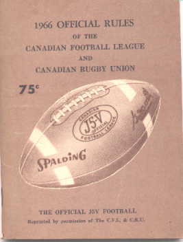 1966 CFL and CRU Rule Book.