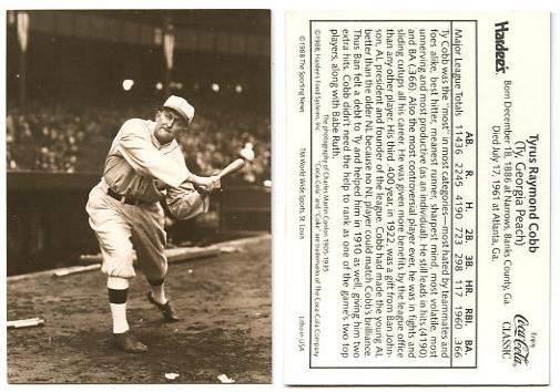 Vern Gorman's Baseball Trading Cards - 1988 Conlon Hardee's - Coca Cola ...