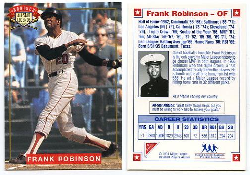 Vern Gorman's Baseball Trading Cards - 1994 Nabisco All Star Legends ...