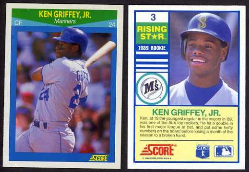 Vern Gorman's Baseball Trading Cards - 1990 Score Rising Stars Checklist