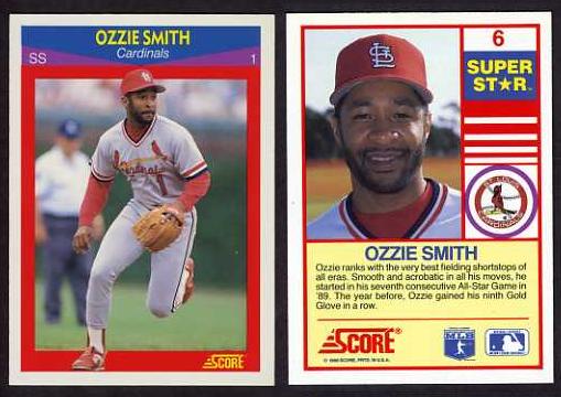 Vern Gorman's Baseball Trading Cards - 1990 Score Superstars Checklist