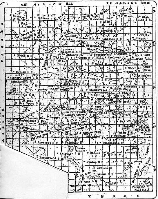 Pulaski County Missouri Road Map