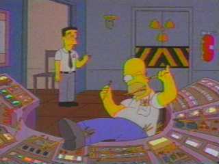 Homer fiddling with pencils at work!