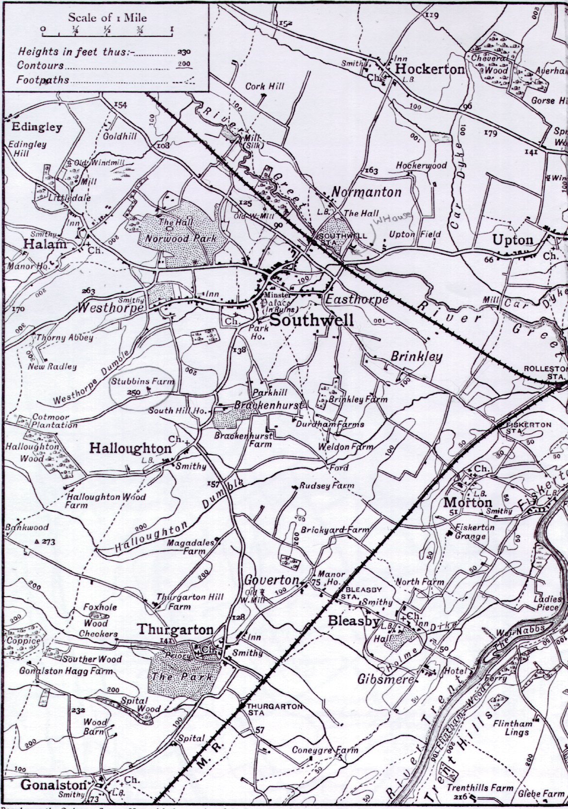 **For a more detailed map of Southwell, click here