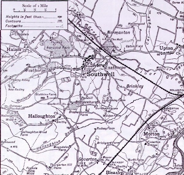**For a more detailed map of Southwell, click here