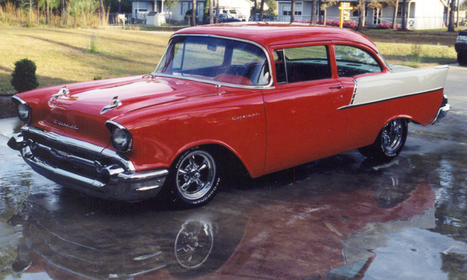 Jeff, Naomi, Harrison, and Hamilton's Project '57 Chevy