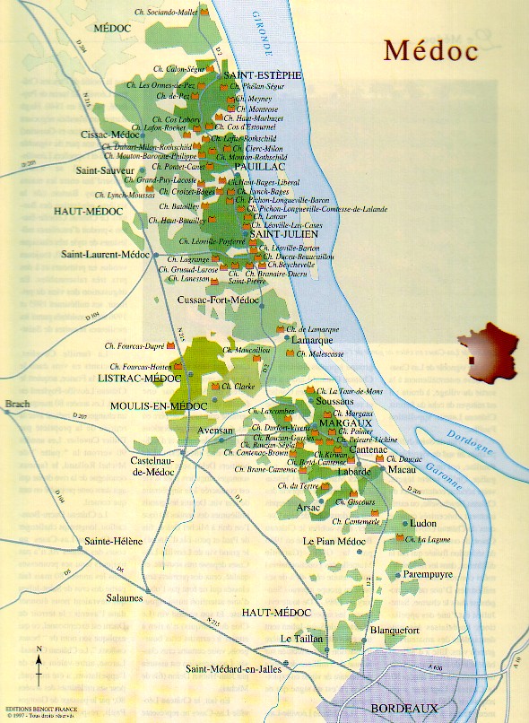 Map of Medoc