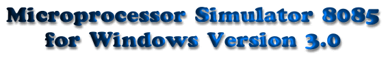 Microprocessor Simulator 8085 for Windows