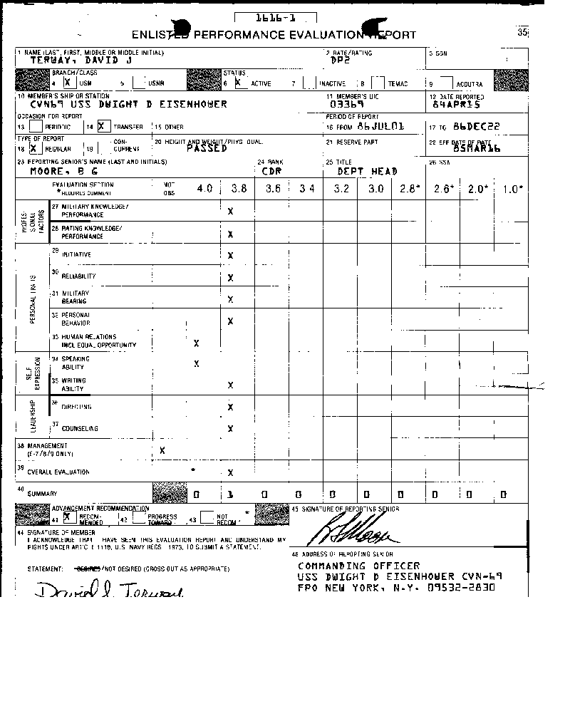 Résumé of David J. Terway