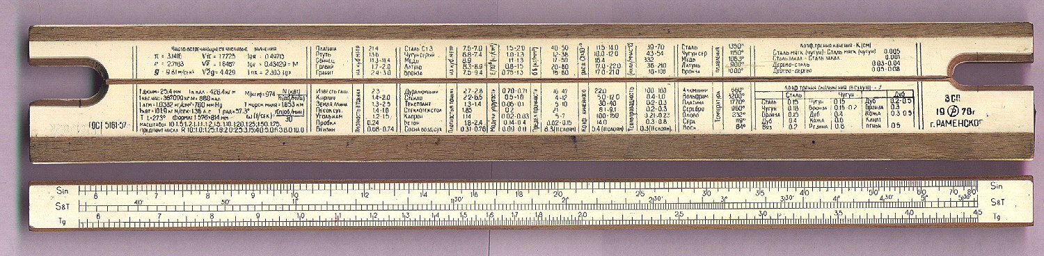 RUSSIAN SLIDE RULES - MEDIUM SLIDE RULES #4