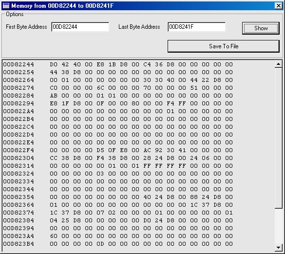 Unit Memorydialog