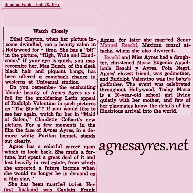 Agnes-Ayres.net - Agnes Ayres Family