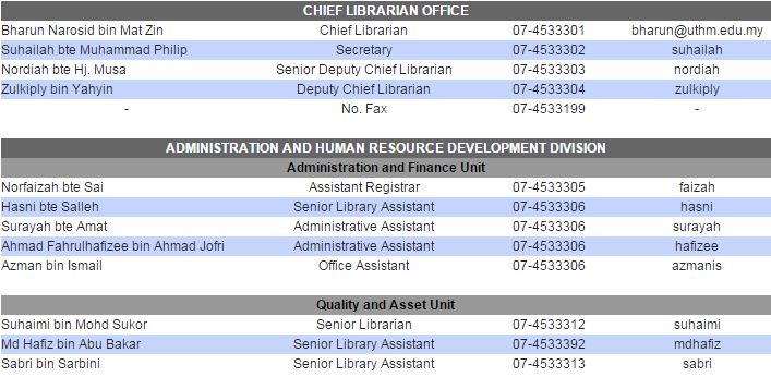 UTHM LIBRARY ∞ | About us