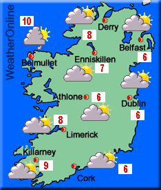 Mapa del clima Irlandes