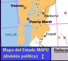 Mapa del Estado Mapuche MAPU - (Div. Política) 1º