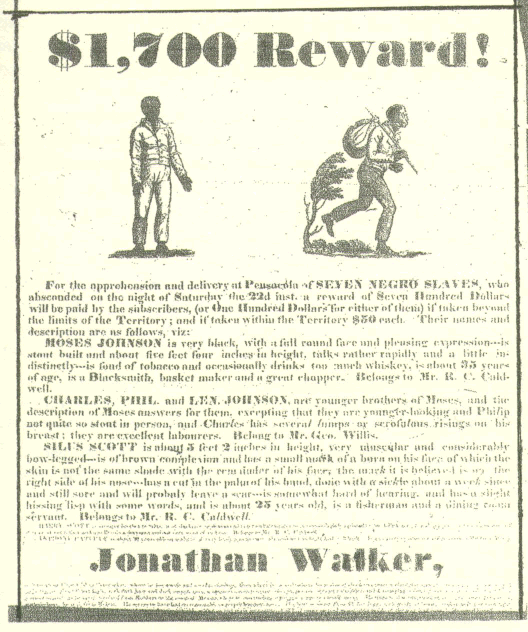 Wanted Poster for Jonathan Walker