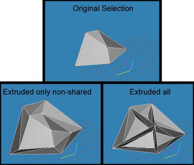 Extrude Edges plugin for Milkshape 3D