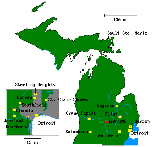 Michigan map