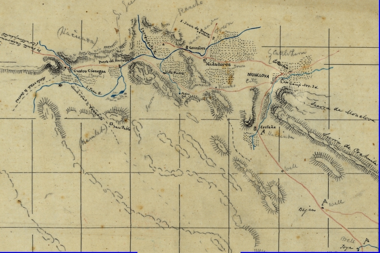 MAPA. EXPLORADORES DEL CAMINO REAL DE MONCLOVA