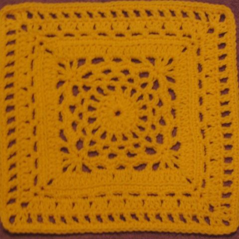 Chris Simon's Cygnus pattern - 12 inch crochet square