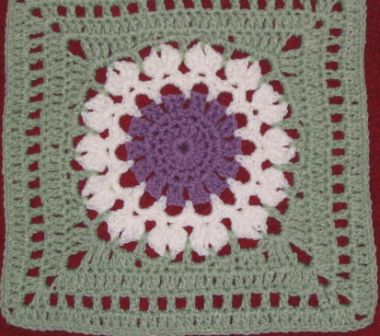 Chris Simon's Flower Burst pattern - 12 inch crochet square