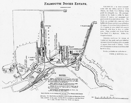 Falmouth Docks 1897 Map