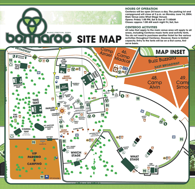 Bonnaroo Map