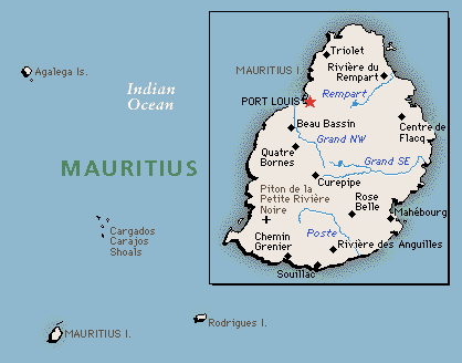 map of Mauritius,...scroll down for more