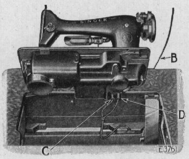 Underside of a Singer Model 101