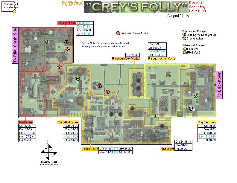 MAPS: BRICKSTOWN, CREY'S FOLLY, and THE RIKTI CRASH SITE