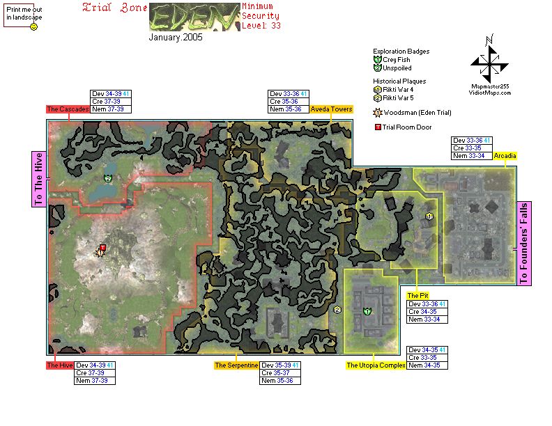 MAPS: PEREGRINE ISLAND, EDEN and THE HIVE