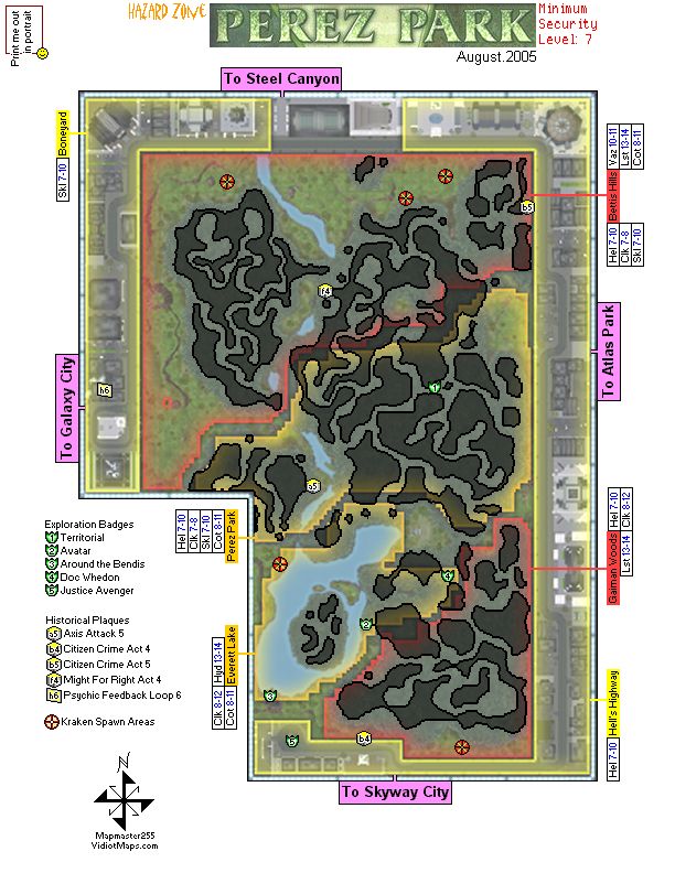 MAPS: ATLAS PARK, PEREZ PARK, AND GALAXY CITY