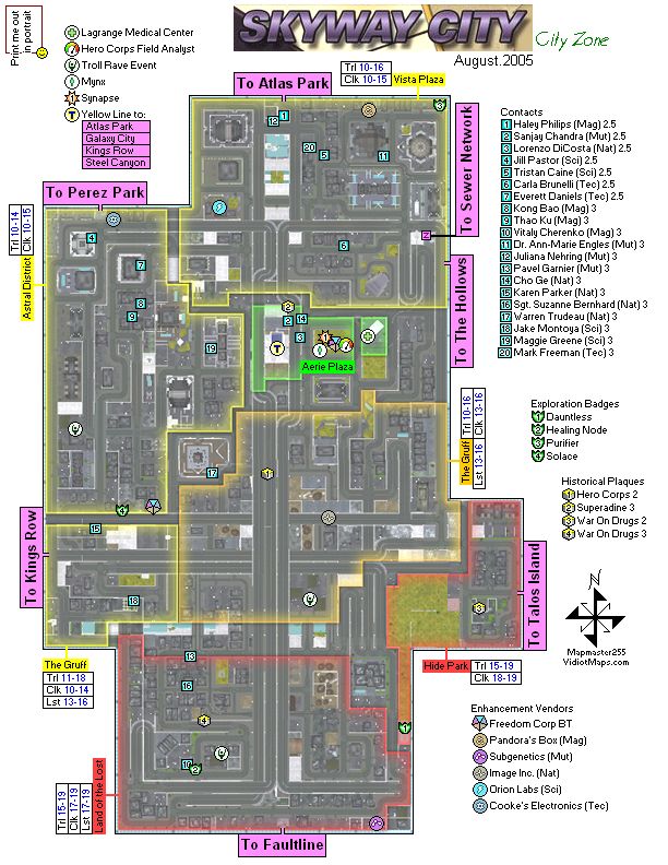 MAPS: KING'S ROW, SKYWAY CITY, and STEEL CANYON
