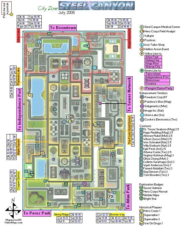 MAPS: KING'S ROW, SKYWAY CITY, and STEEL CANYON