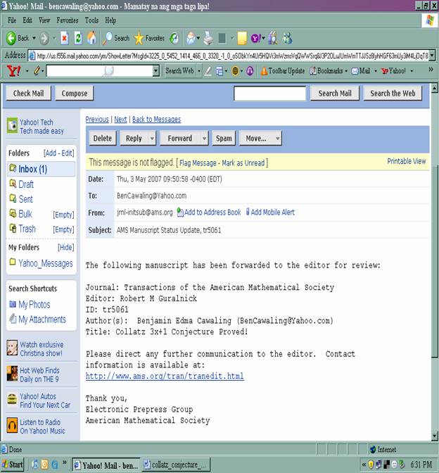 "Collatz 3x+1 Conjecture Proved