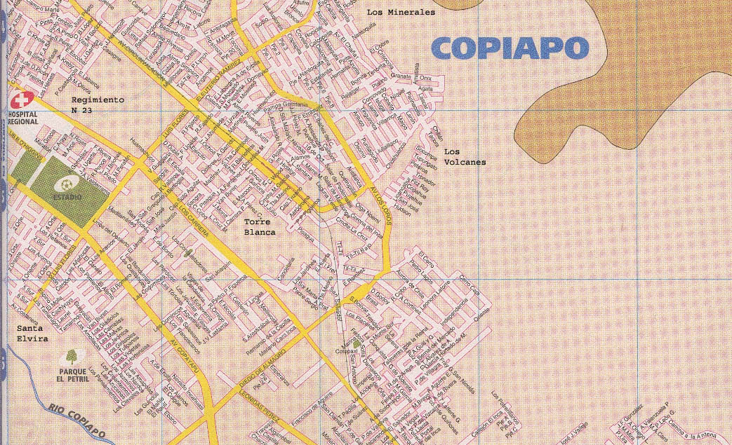 Plano de la ciudad de Copiapó
