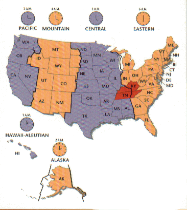 United States Time Zones:
