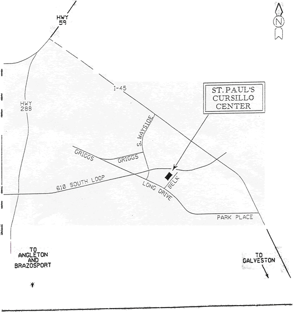 Map to St. Paul's Cursillo Center - COT Emmaus