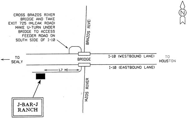 Map to J-Bar-J Ranch - COT Emmaus