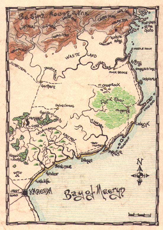 Map of North East Aryn
