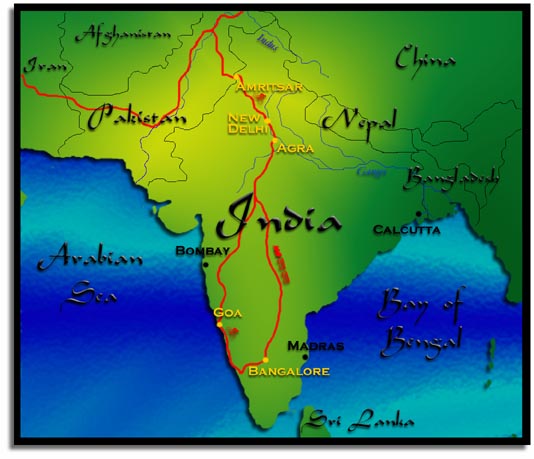 India Route Map