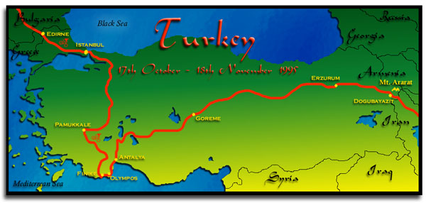 Turkey Route Map