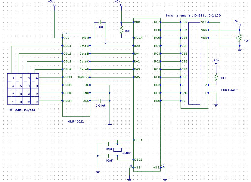 Simple Interfacing of 4x3 Keypad to PIC16F873