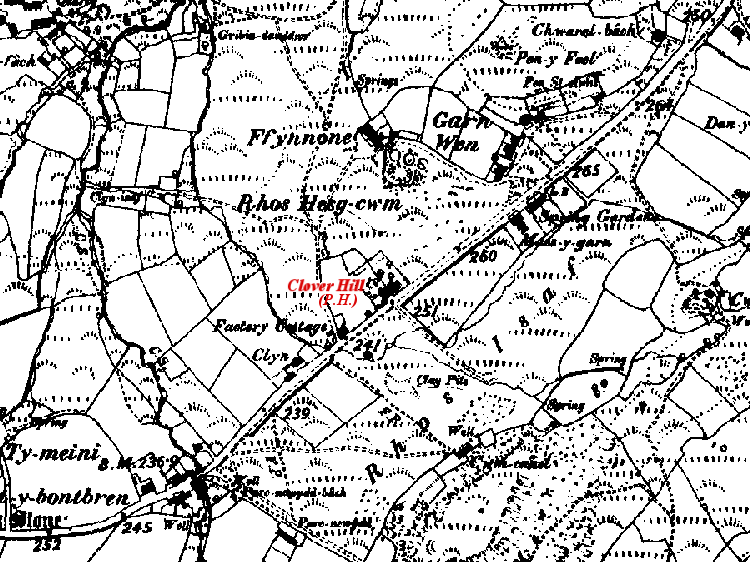 Clover Hill - Dinas, Pembs; 19th century Map