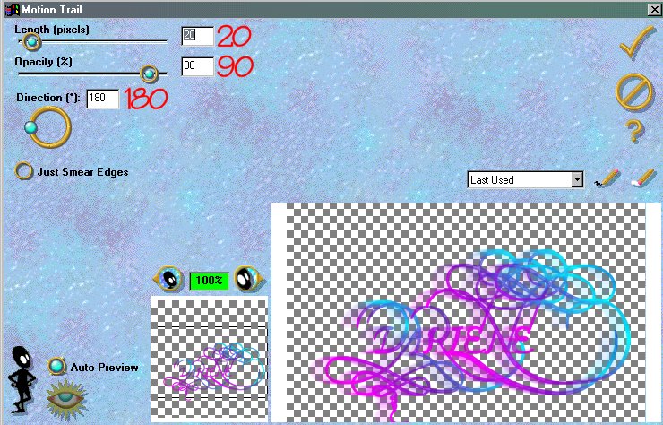 Dazee's Attic of Treasures© ~ Motion Trail Name Tutorial